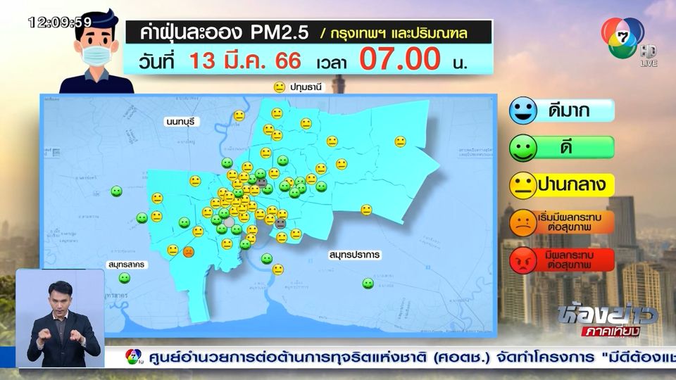 ข่าวอากาศเปิด ฝุ่น PM2.5 กทม.จาง จากพายุฤดูร้อน